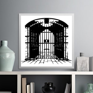 PRISON JAIL CELL Svg, Dungeon Cell Svg Files for Cricut, Penitentiary ...