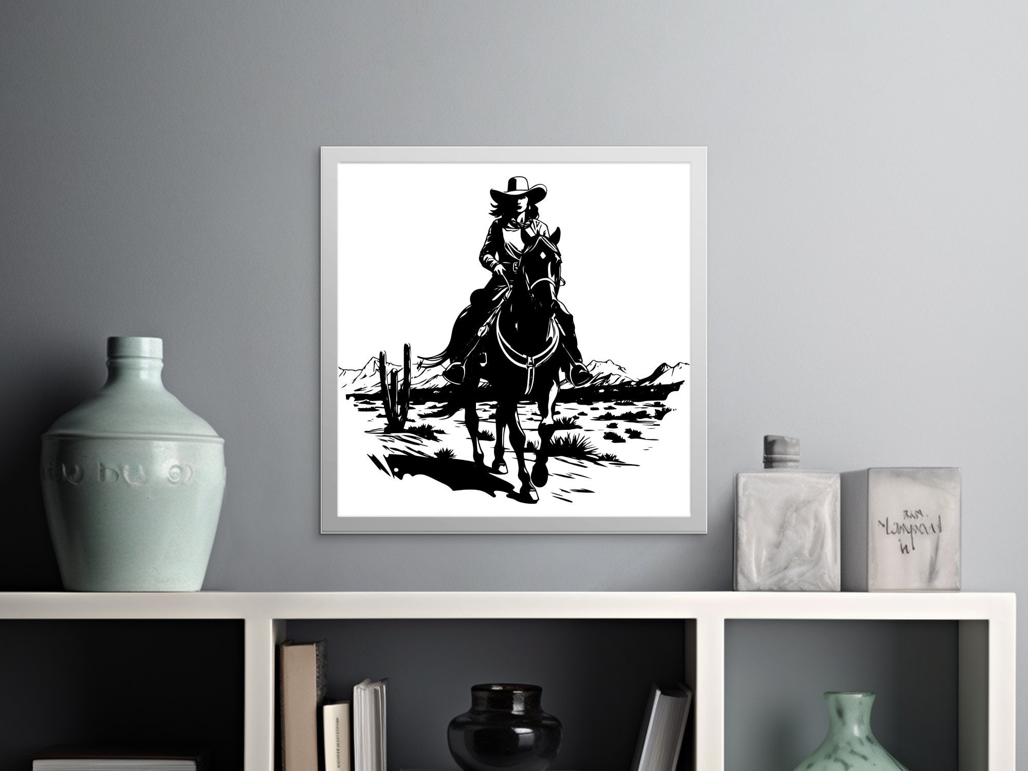 COWGIRL RANCH WOMAN Svg, Cowgirl Desert Rider Svg Files for Cricut ...