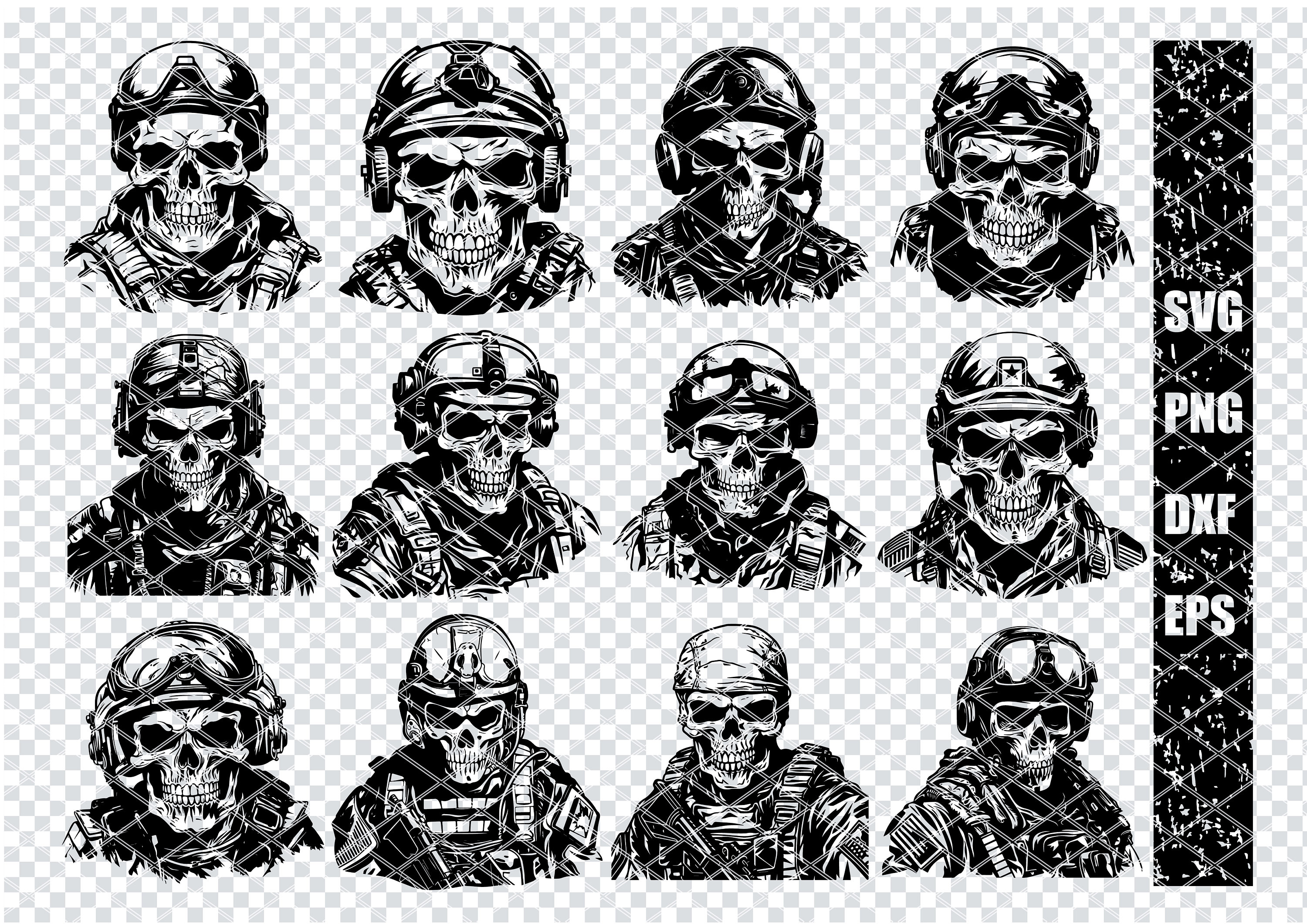 SKELETON ARMY SOLDIER Svg, Skeleton Army Pilot Svg Files for Cricut ...