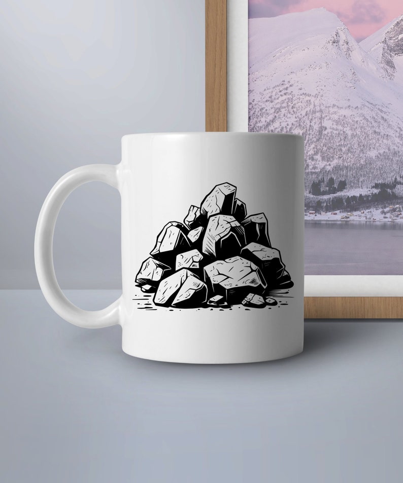 ROCK PILE SVG, Boulder Pile Svg Files for Cricut, Stone Pile Clipart ...