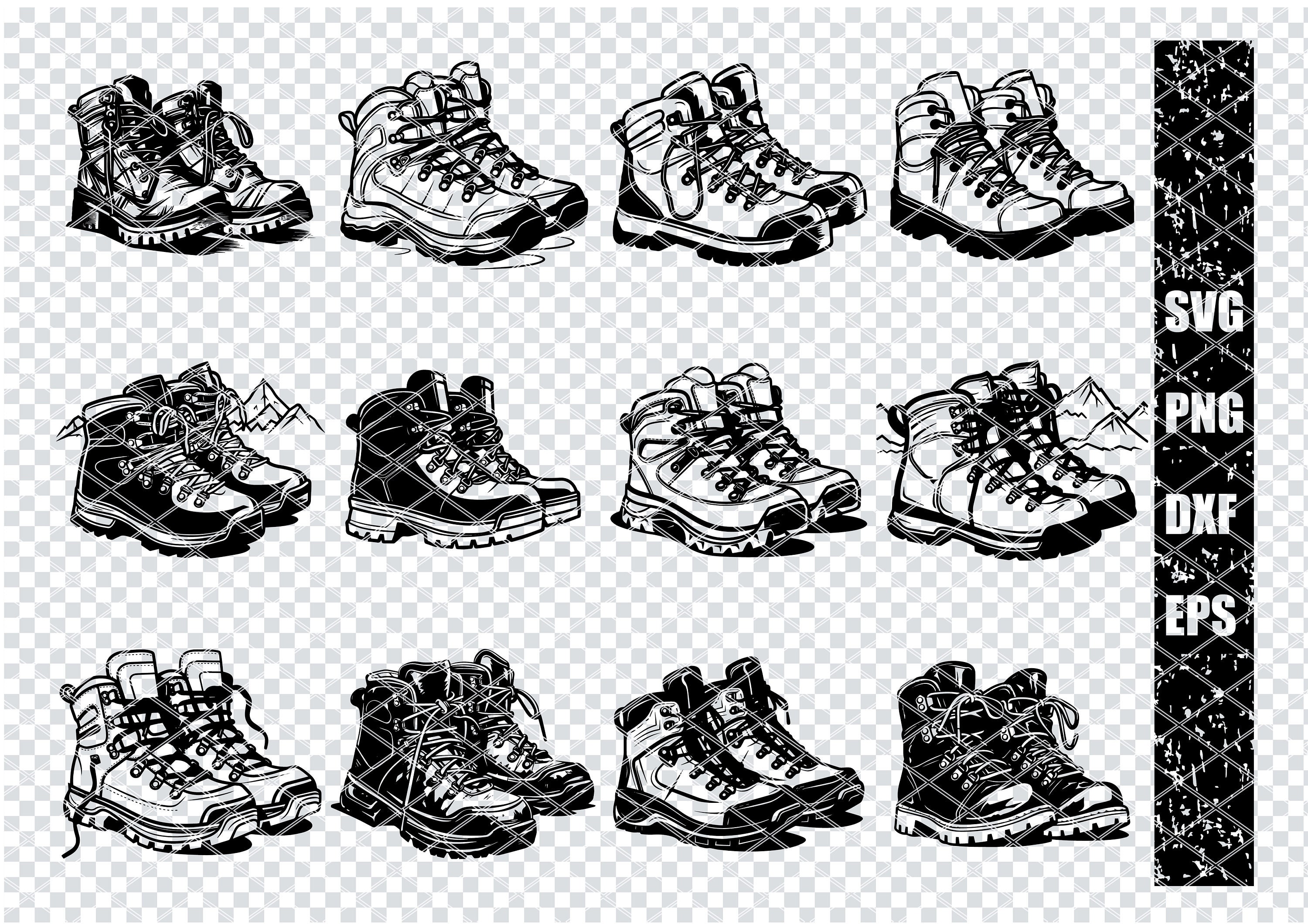 HIKING BOOTS SVG, Hiking Boots Svg Files for Cricut, Outdoor Trail ...