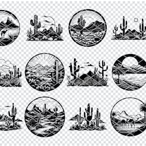 DESERT SCENE SVG, Desert Scene Svg Files for Cricut, Desert Scene ...