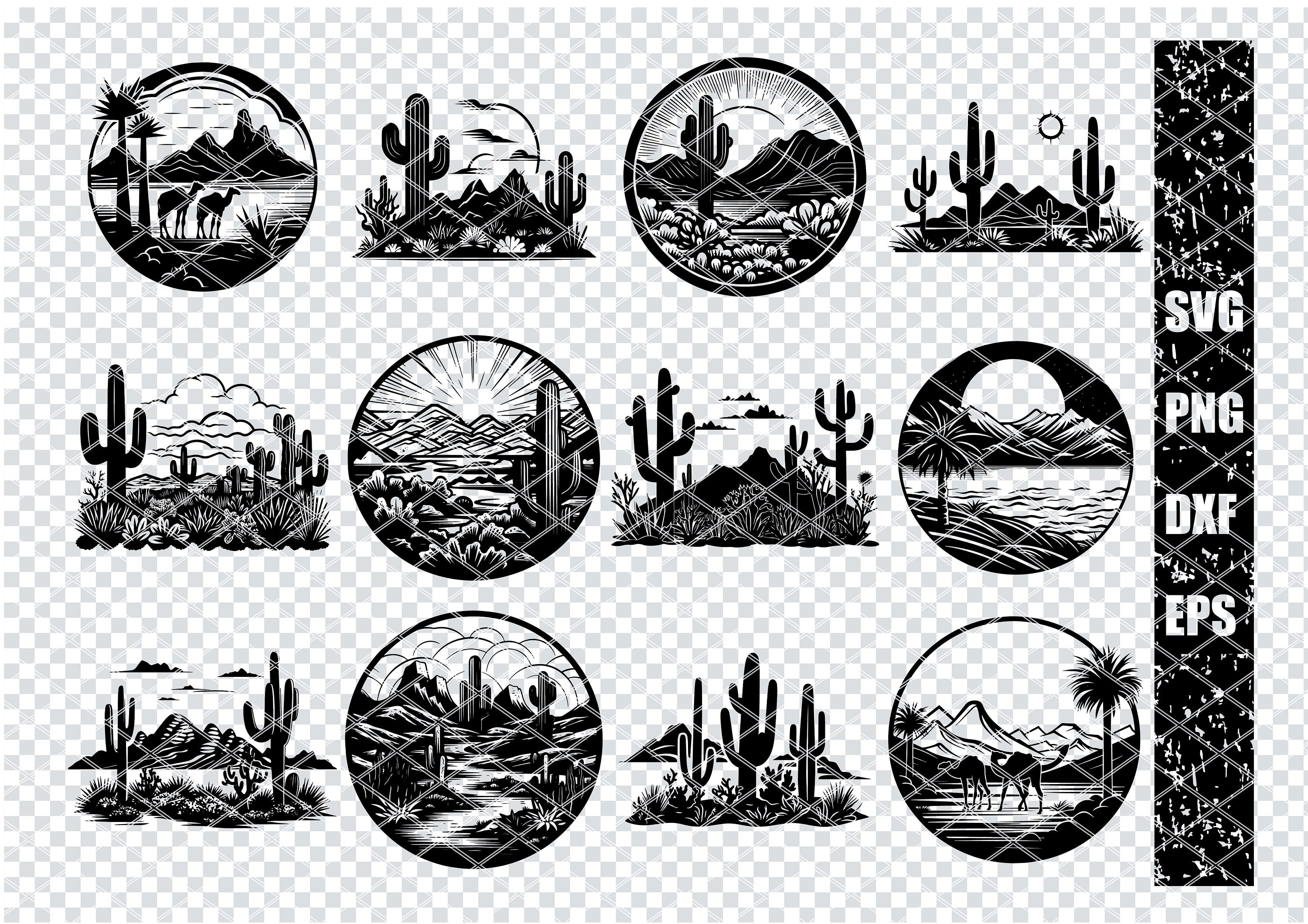 DESERT SCENE SVG, Desert Scene Svg Files for Cricut, Desert Scene ...