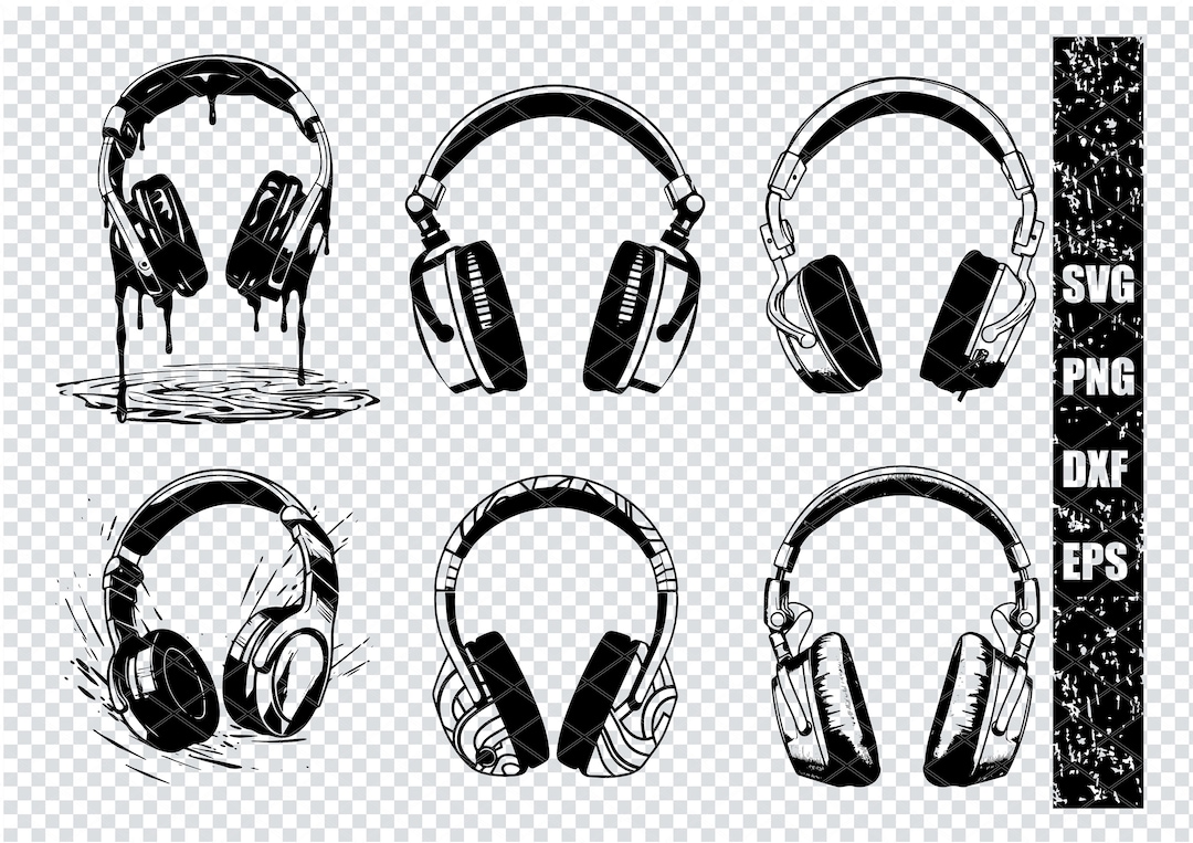 HEADPHONE SVG, HEADPHONES Svg Files for Cricut, Headphones Clipart ...