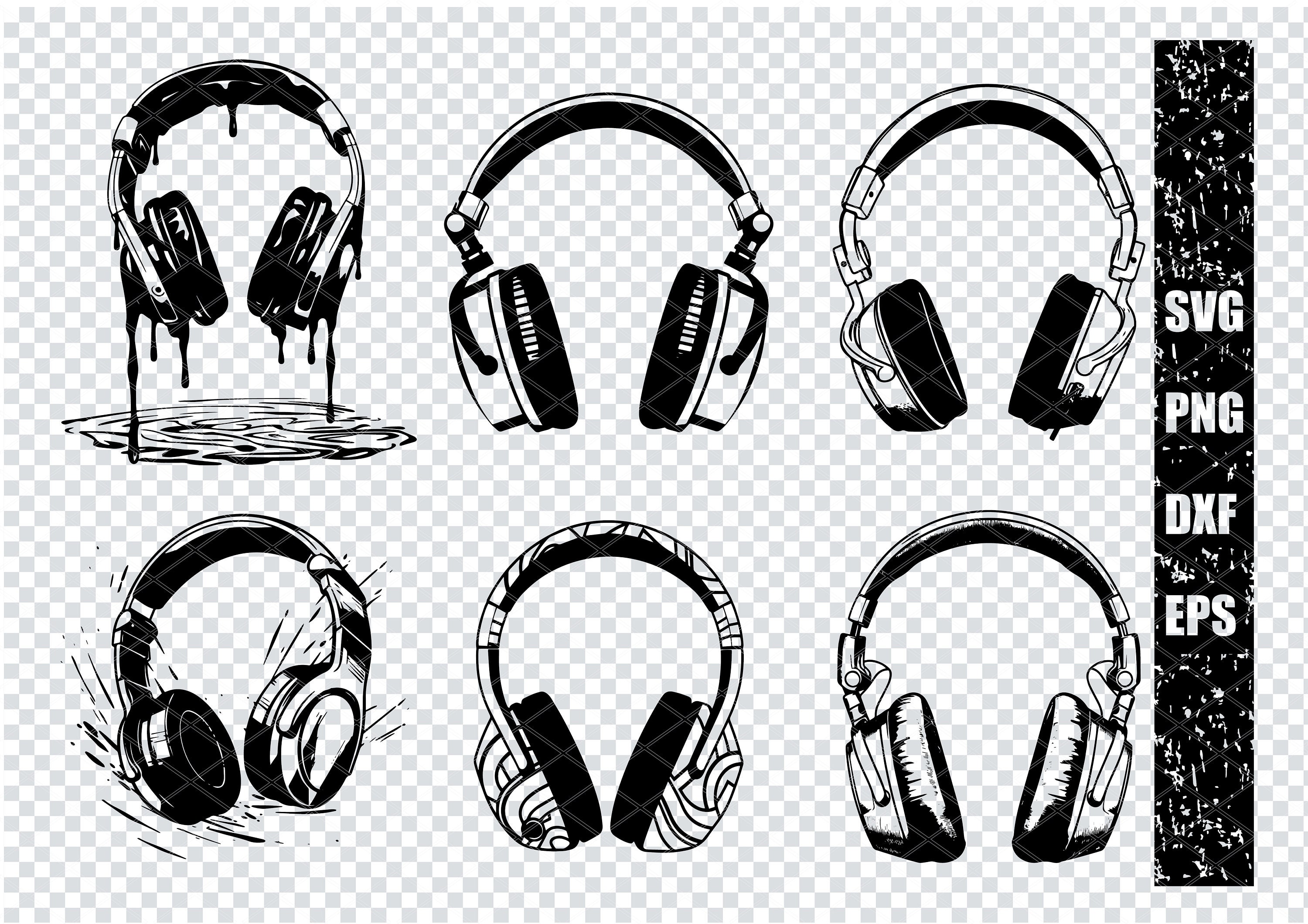 HEADPHONE SVG, HEADPHONES Svg Files for Cricut, Headphones Clipart ...