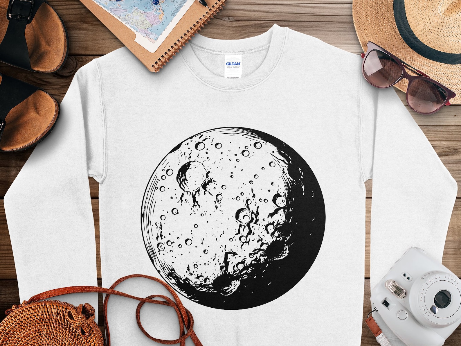 FULL MOON SVG, Lunar Moonlight Svg Files for Cricut, Moon With Crater ...