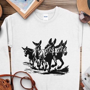 RUNNING DONKEY CHARGE Svg, Donkey Gallop Svg Files for Cricut, Donkey ...