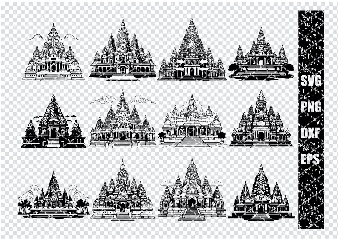 HINDU TEMPLE SVG, Hindu Worship Temple Svg Files for Cricut, Spiritual ...