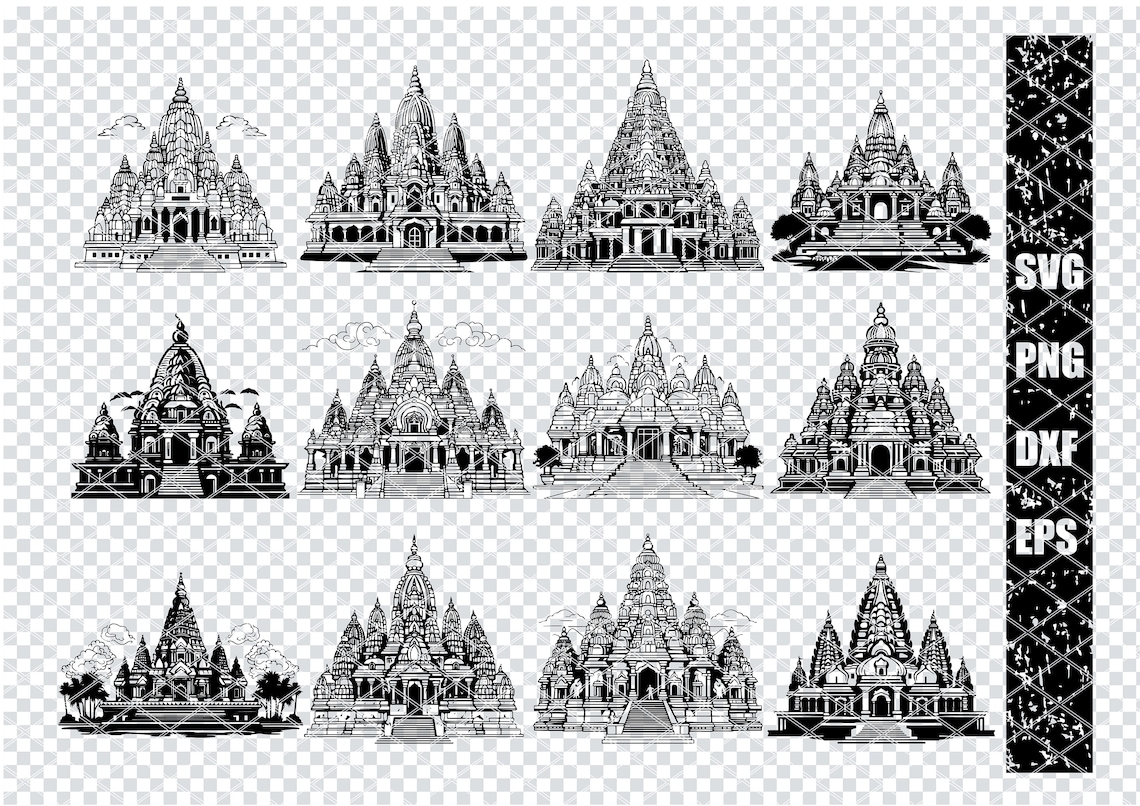 HINDU TEMPLE SVG, Hindu Worship Temple Svg Files for Cricut, Spiritual ...