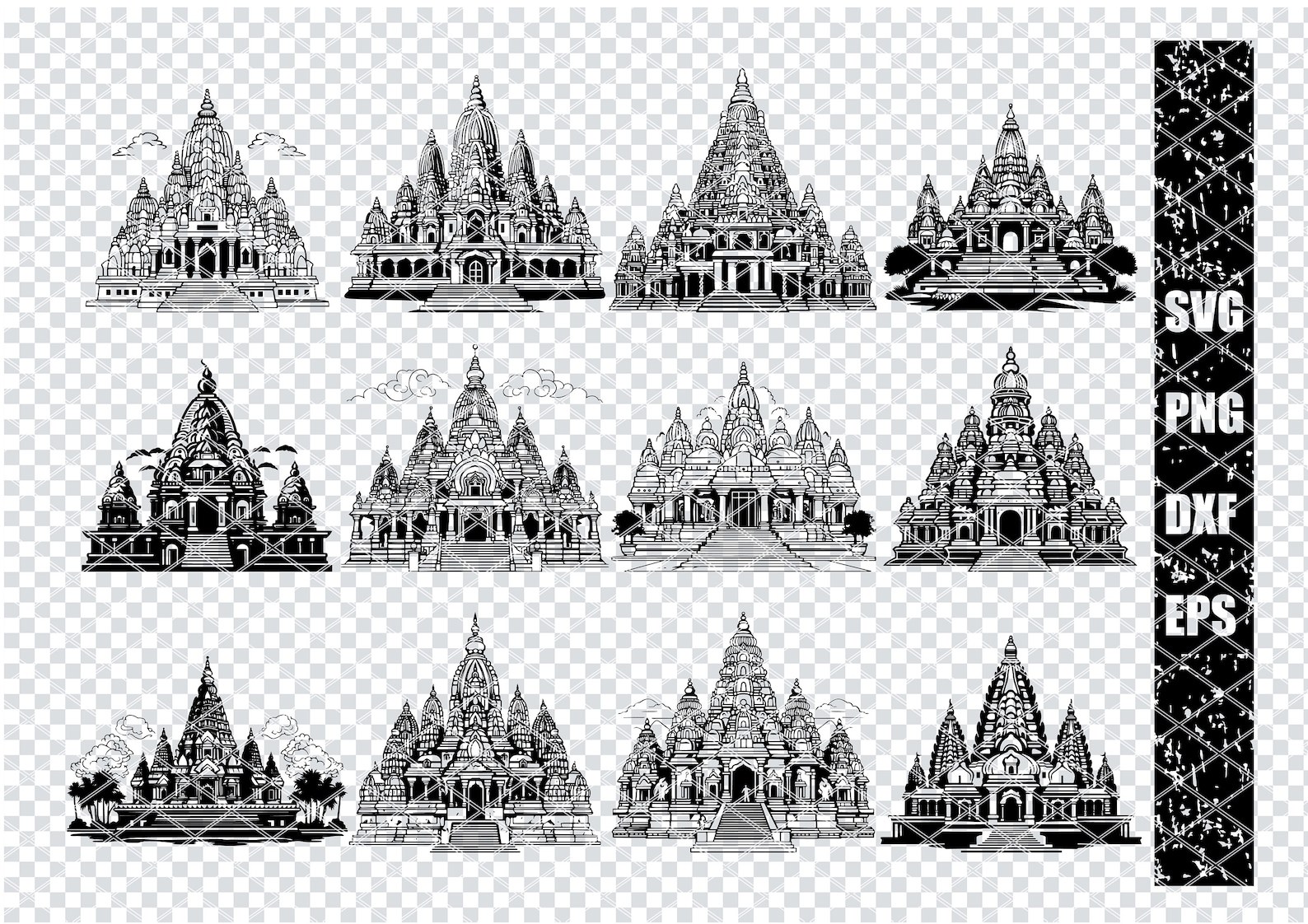 HINDU TEMPLE SVG, Hindu Worship Temple Svg Files for Cricut, Spiritual ...