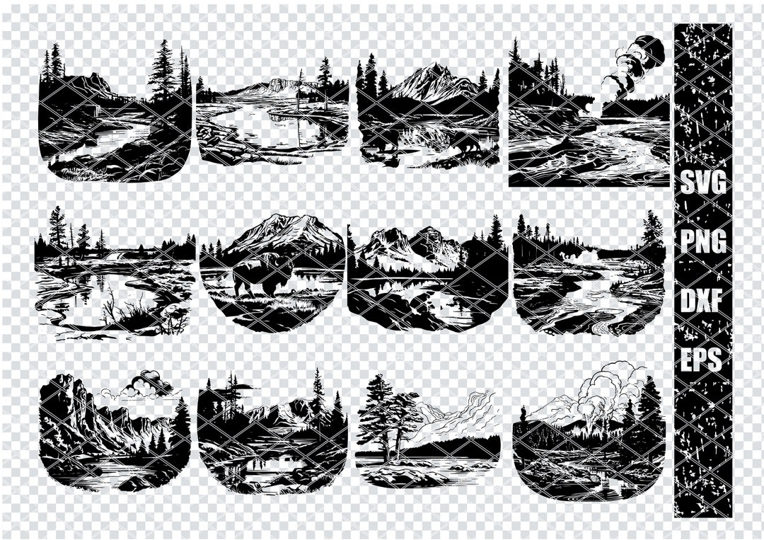 YELLOWSTONE NATIONAL PARK Svg, Yellowstone National Park Wyoming Svg ...