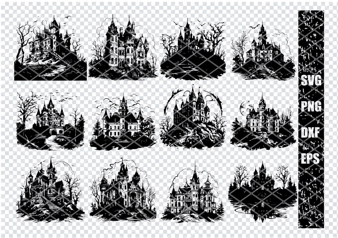 CHATEAU CHATEAUBRIANT CASTLE Svg, Spooky Palace Svg Files for Cricut ...