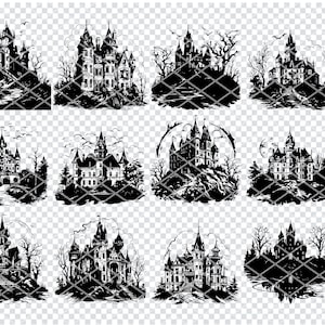 CHATEAU CHATEAUBRIANT CASTLE Svg, Spooky Palace Svg Files for Cricut ...
