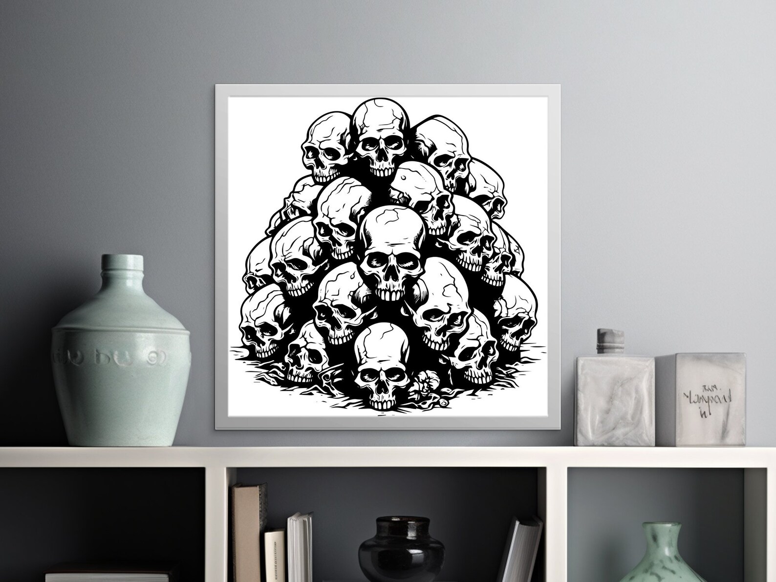 PILE of SKULLS SVG, Skeleton Skull Pile Svg Files for Cricut, Skull ...