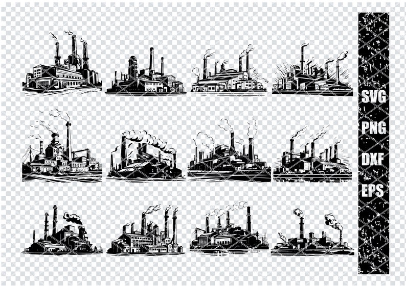 MANUFACTURING FACTORY SVG, Manufacturing Plant Svg Files for Cricut ...