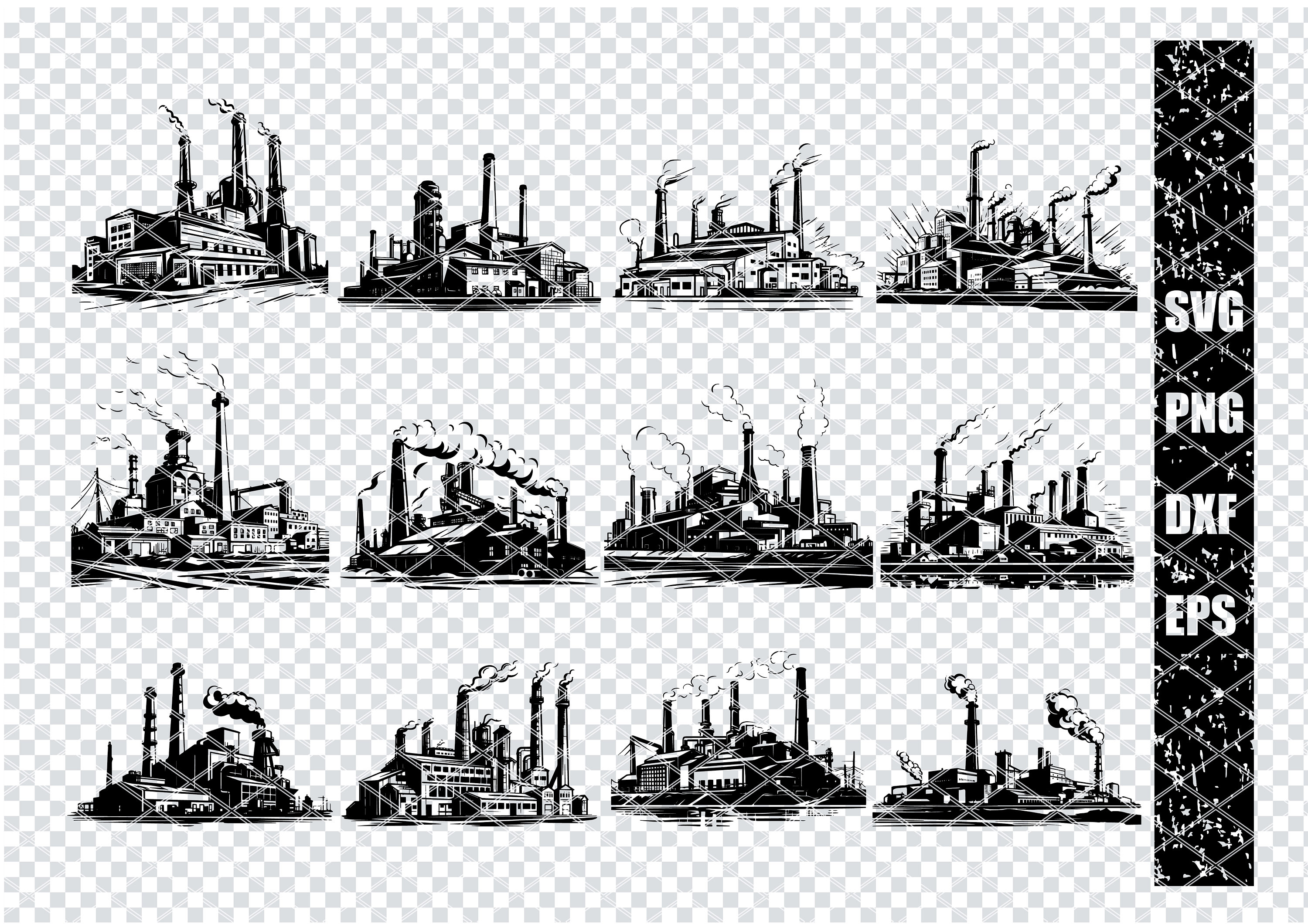 MANUFACTURING FACTORY SVG, Manufacturing Plant Svg Files for Cricut ...