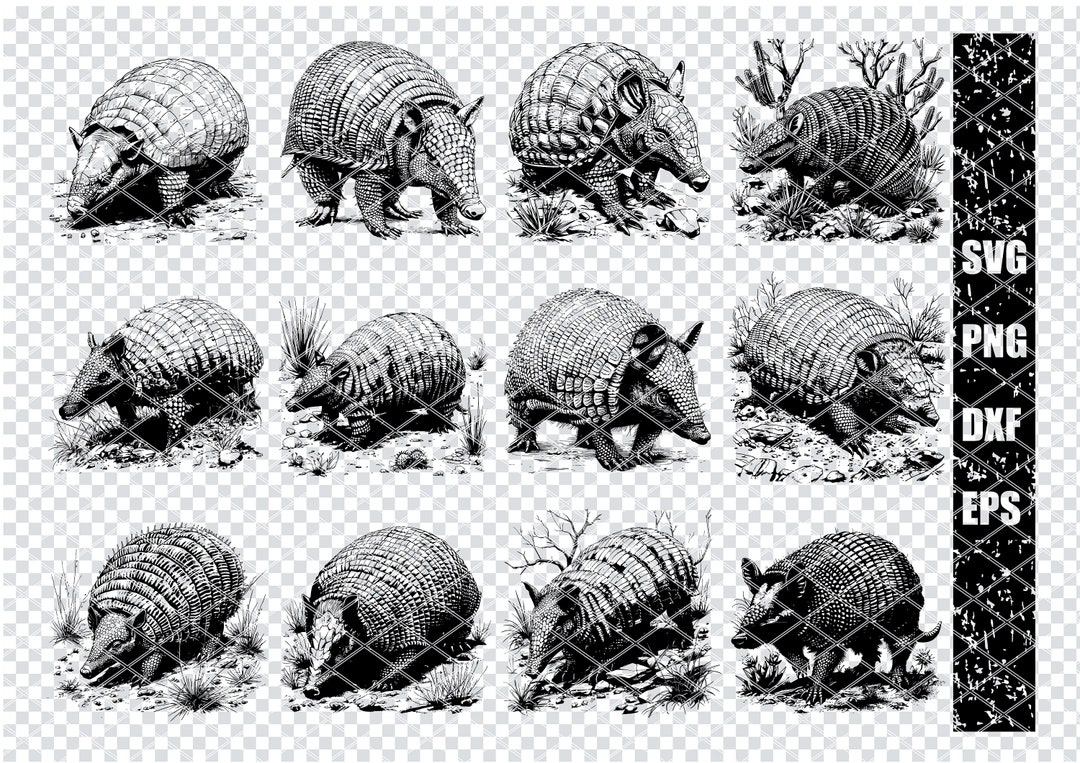 ARMADILLO SVG, ARMADILLO Svg Files for Cricut, Armadillo Clipart, Laser ...