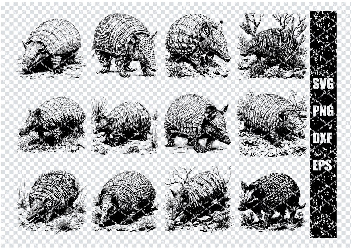 ARMADILLO SVG, ARMADILLO Svg Files for Cricut, Armadillo Clipart, Laser ...