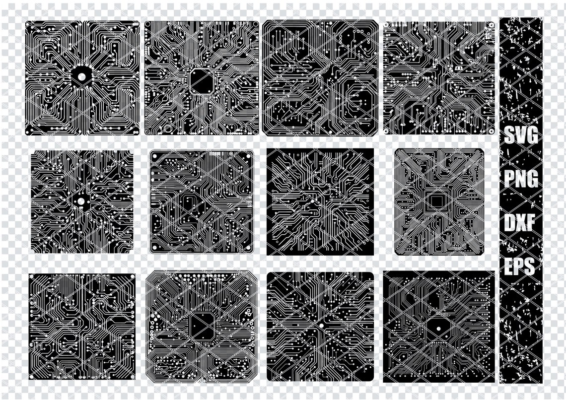 CIRCUIT BOARD SVG, Pcb Motherboard Svg Files for Cricut, Cpu Circuit ...