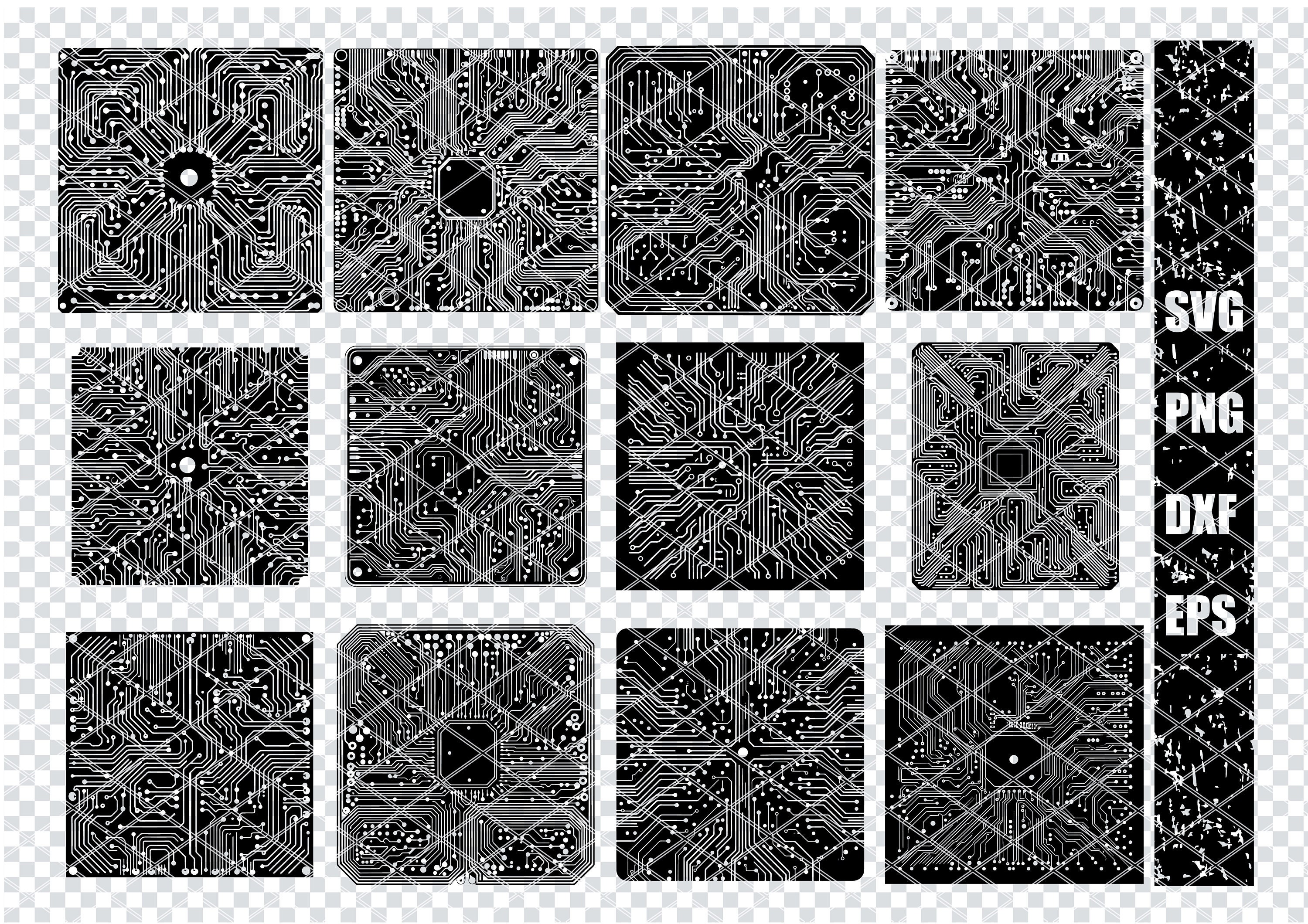 CIRCUIT BOARD SVG, Pcb Motherboard Svg Files for Cricut, Cpu Circuit ...