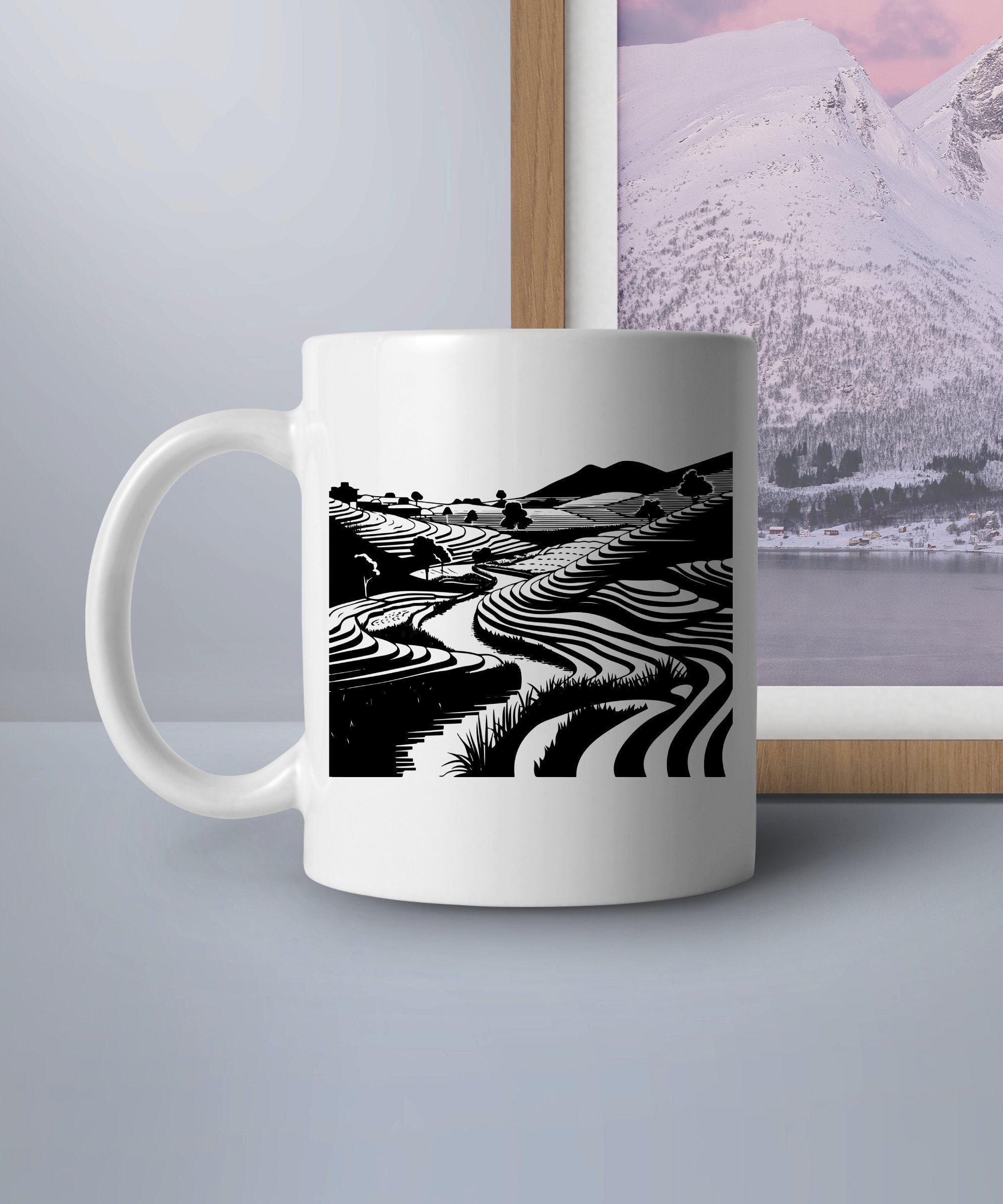RICE FIELD SVG, Rice Field Terraces Svg Files for Cricut, Rural Asia ...