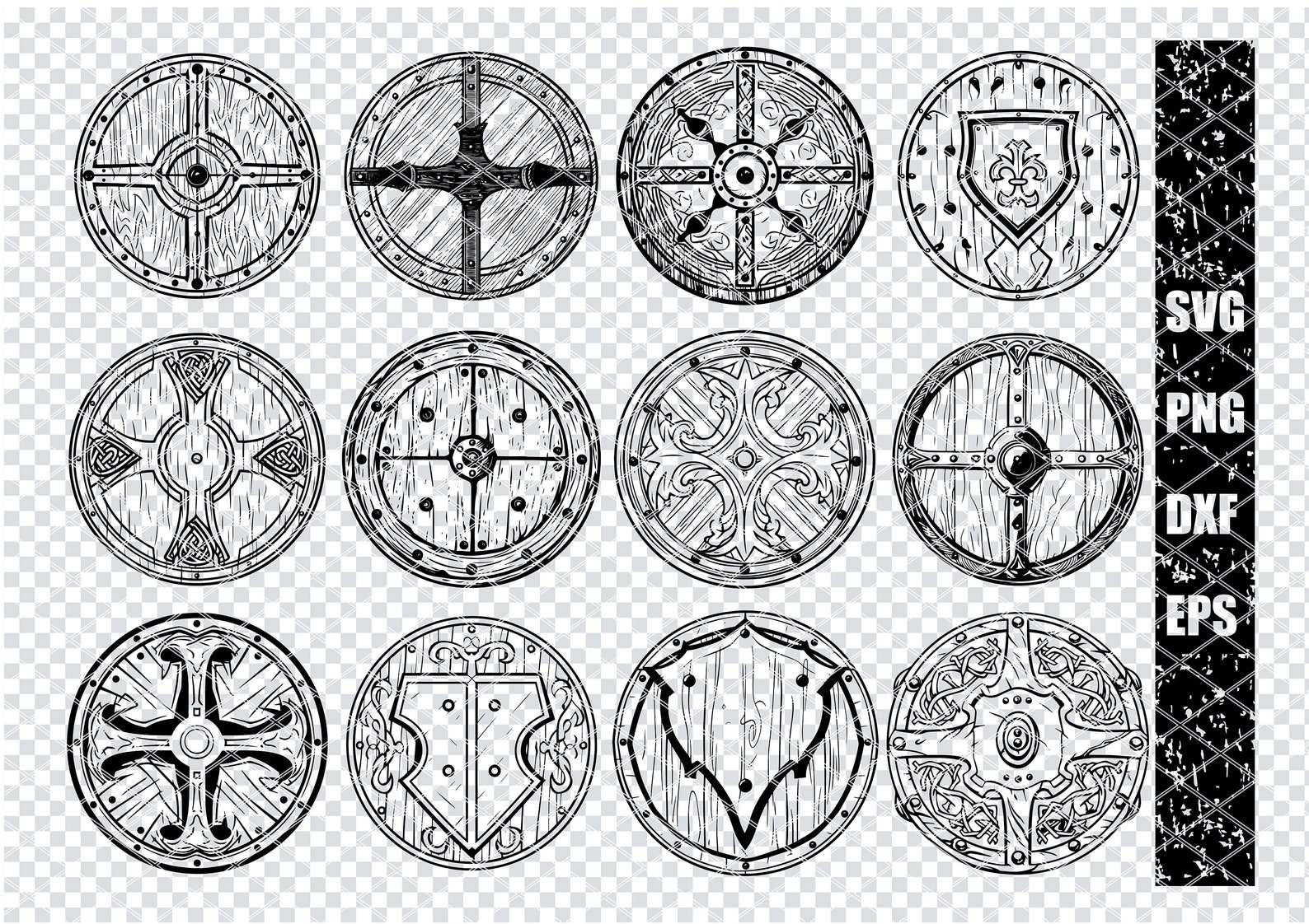 MEDIEVAL KNIGHT SHIELD Svg, Medieval Viking Shield Svg Files for Cricut ...