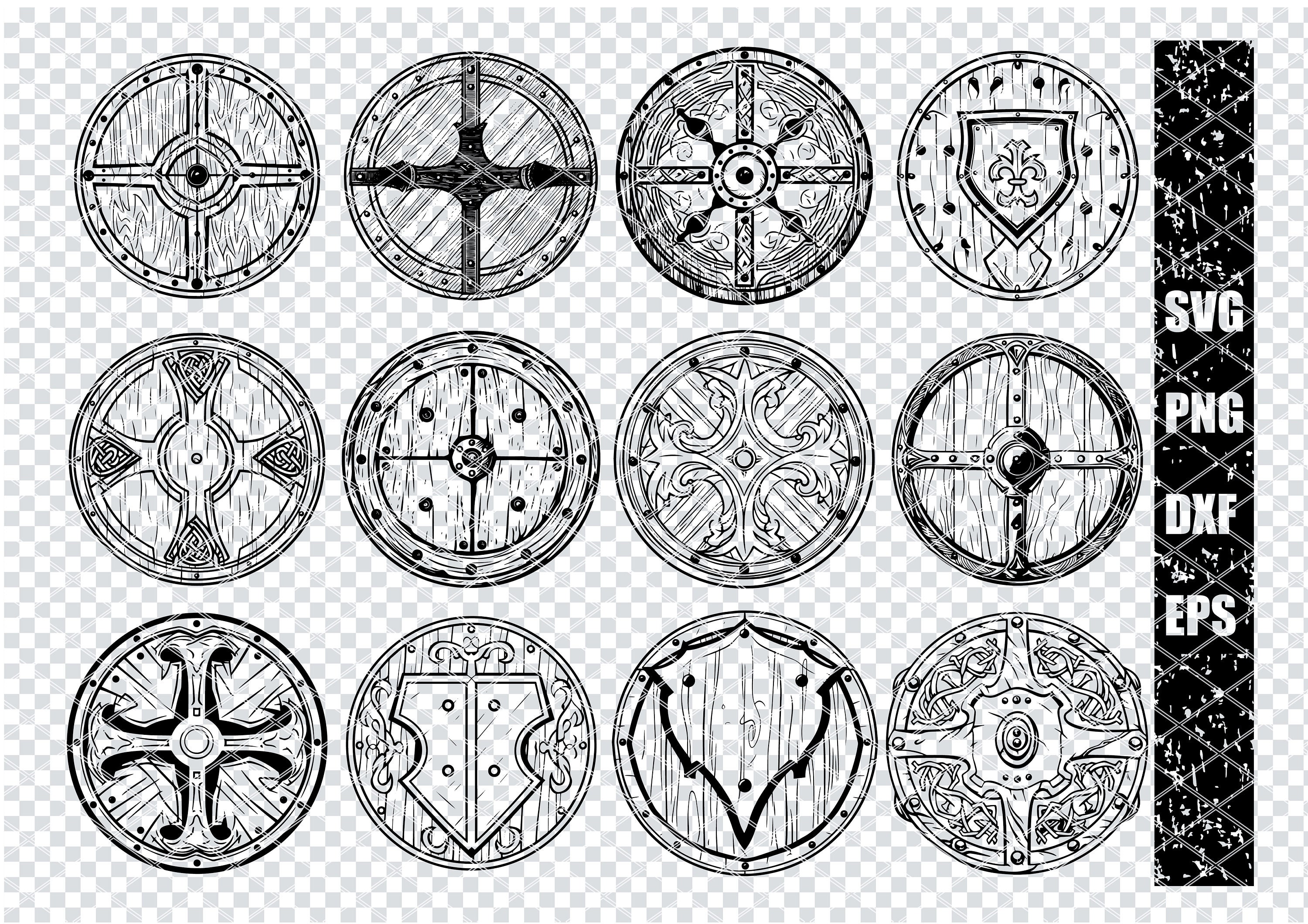 MEDIEVAL KNIGHT SHIELD Svg, Medieval Viking Shield Svg Files for Cricut ...