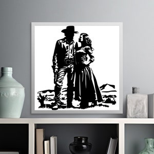 WILD WEST COUPLE Svg, Cowboy and Cowgirl Couple Svg Files for Cricut ...