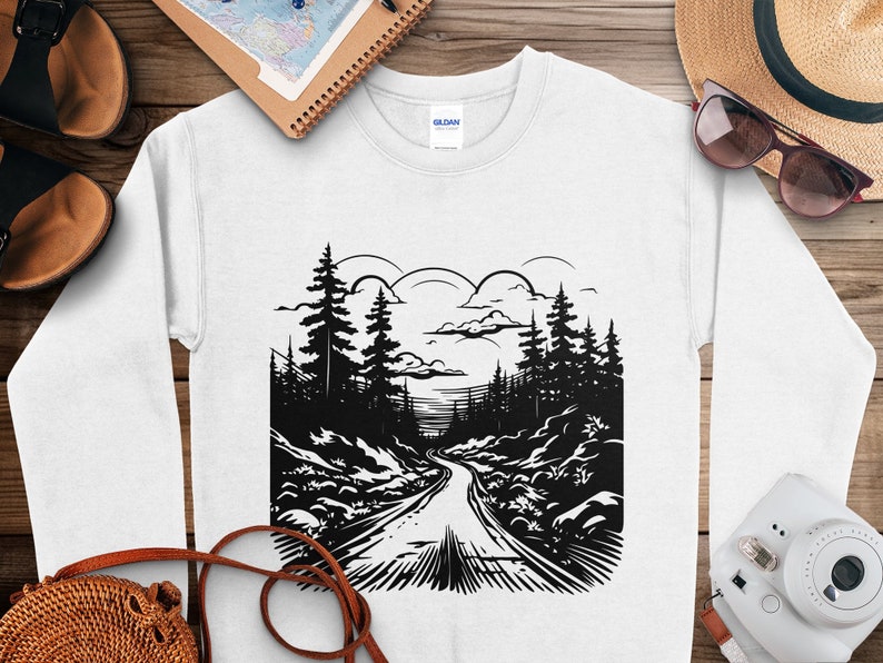 WOODLAND FOREST ROAD Svg, Forest Trail Road Svg Files for Cricut ...