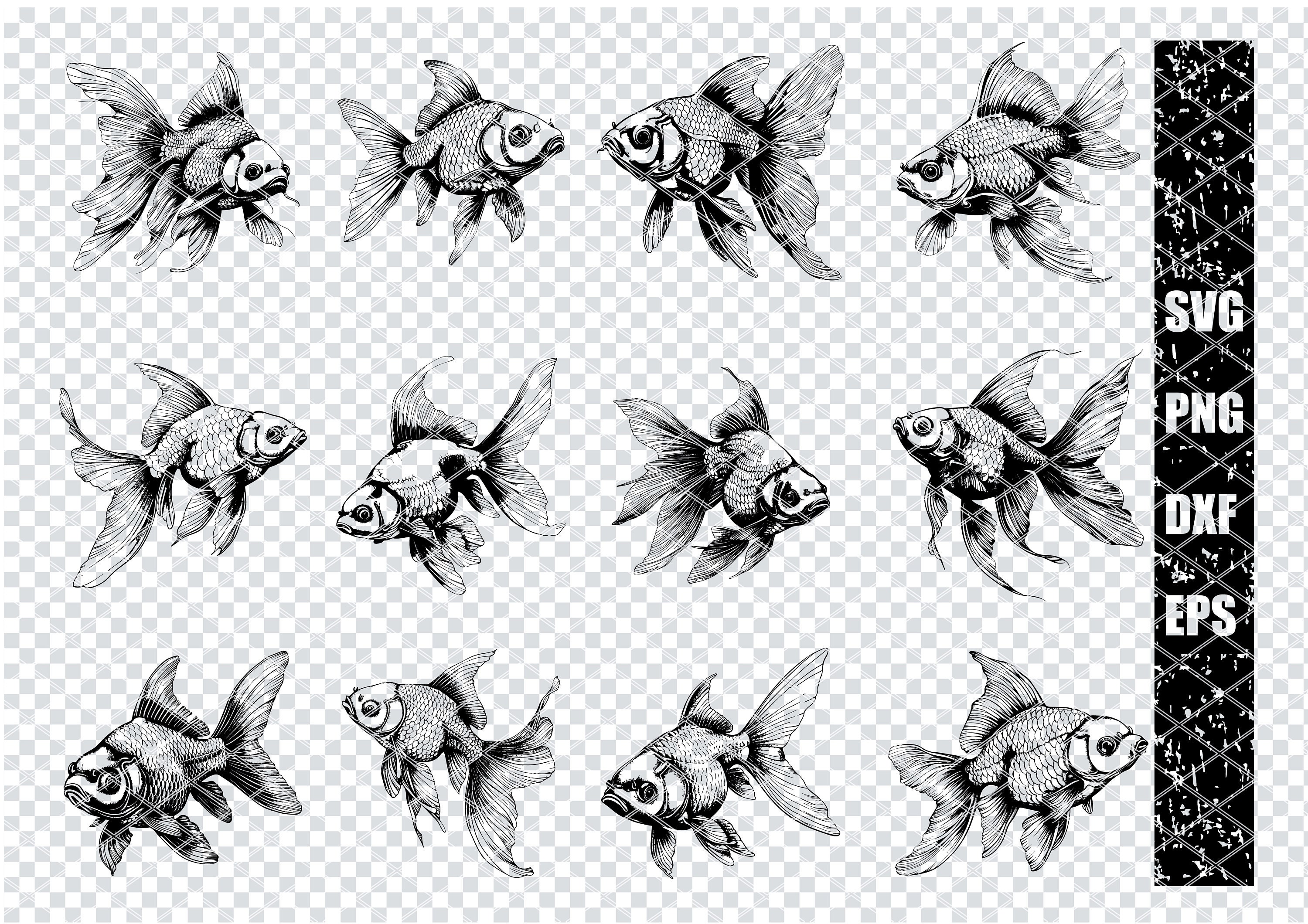 GOLDFISH SVG, GOLDFISH Svg Files for Cricut, Goldfish Clipart, Laser ...