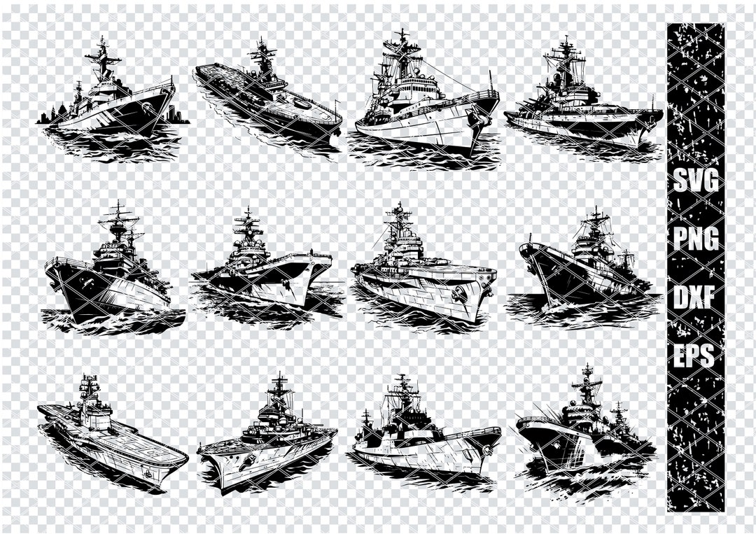 USA NAVY WARSHIP Svg, Naval Warship Destroyer Svg Files for Cricut ...