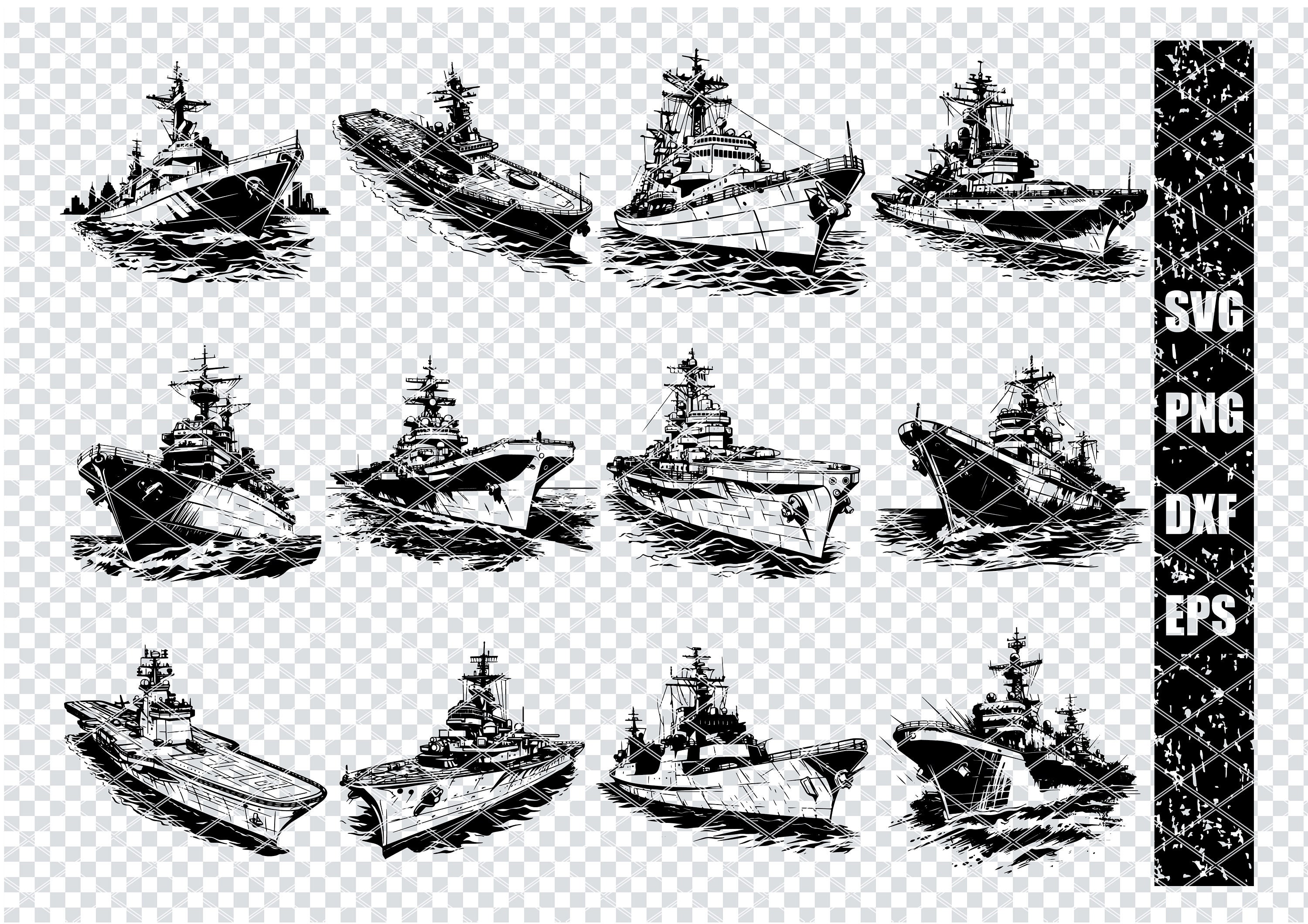 USA NAVY WARSHIP Svg, Naval Warship Destroyer Svg Files for Cricut ...