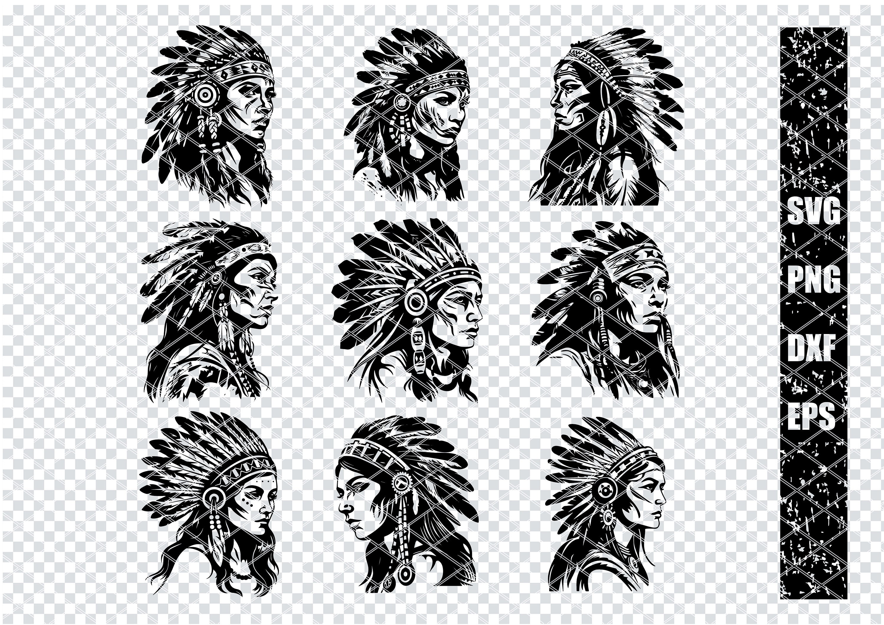NATIVE AMERICAN WOMAN Svg, Indian Tribe Woman Svg Files for Cricut ...