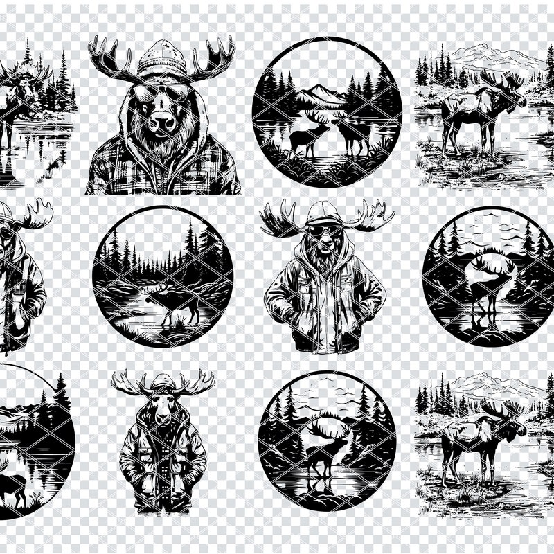 Moose Graphic - Etsy