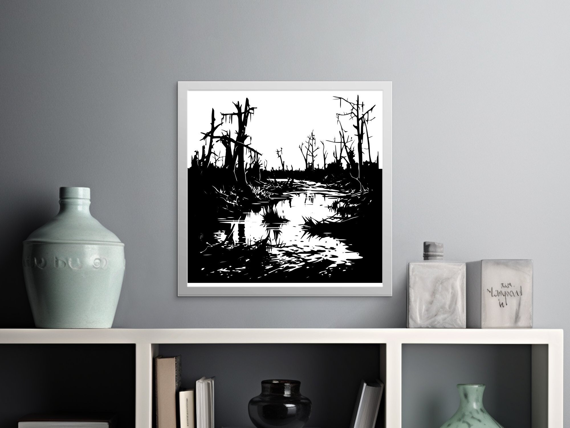 SPOOKY SWAMP MARSH Svg, Creepy Halloween Swamp Svg Files for Cricut ...