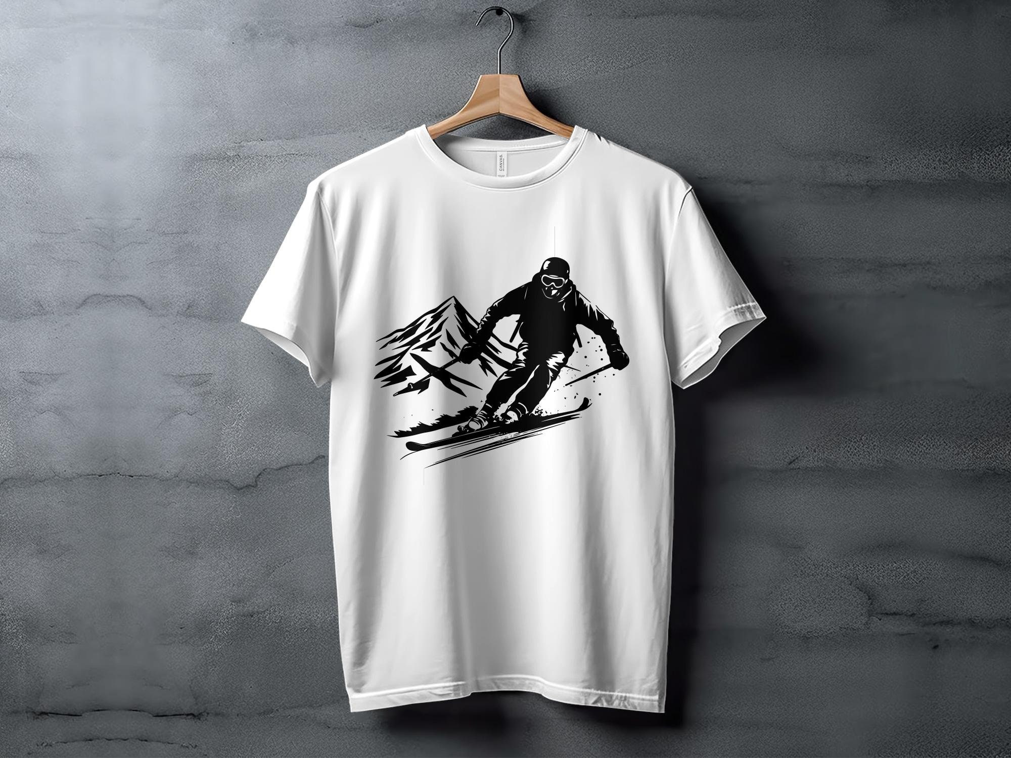 SKIING DOWNHILL SLOPE Svg, Mountain Skiing Svg Files for Cricut, Winter ...