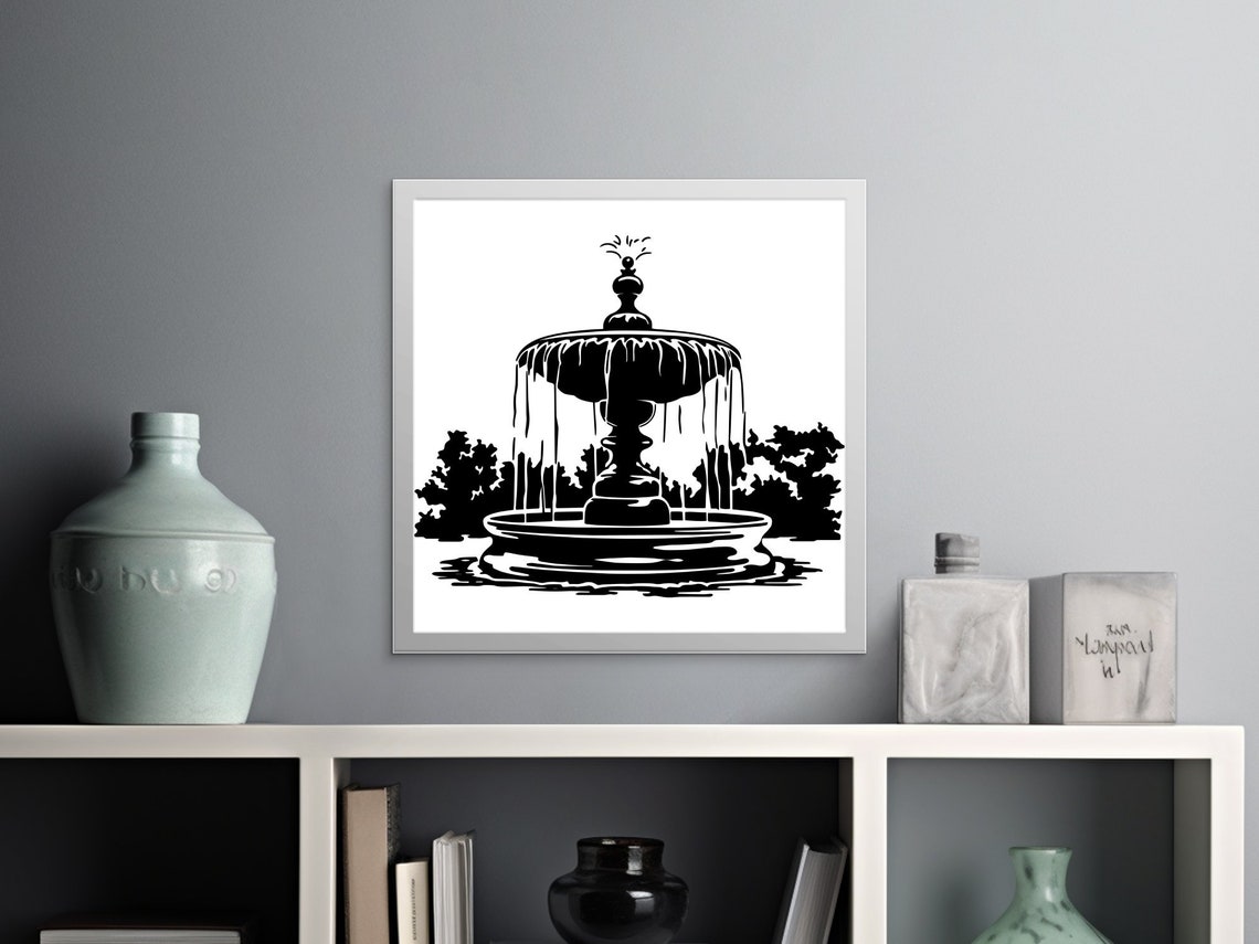 MEDIEVAL FOUNTAIN SVG, Stone Fountain Sculpture Svg Files for Cricut ...