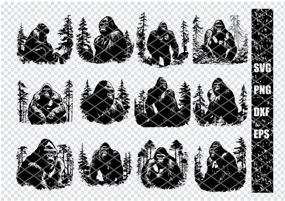 SILVERBACK GORILLA SVG, Silverback Gorilla Svg Files for Cricut ...