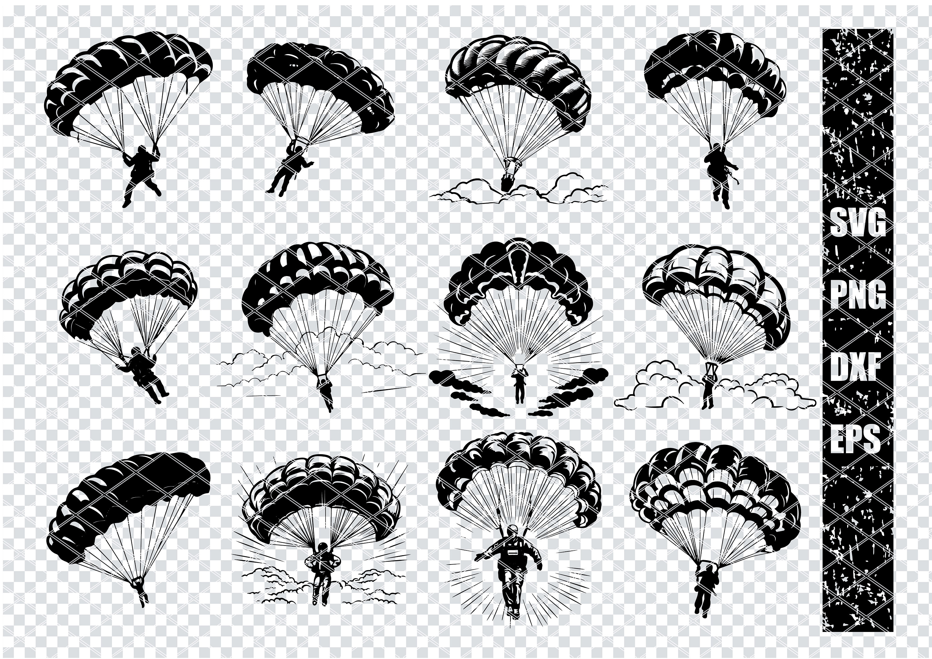 PARACHUTE SVG, Parachute Svg Files for Cricut, Parachute Clipart, Laser ...