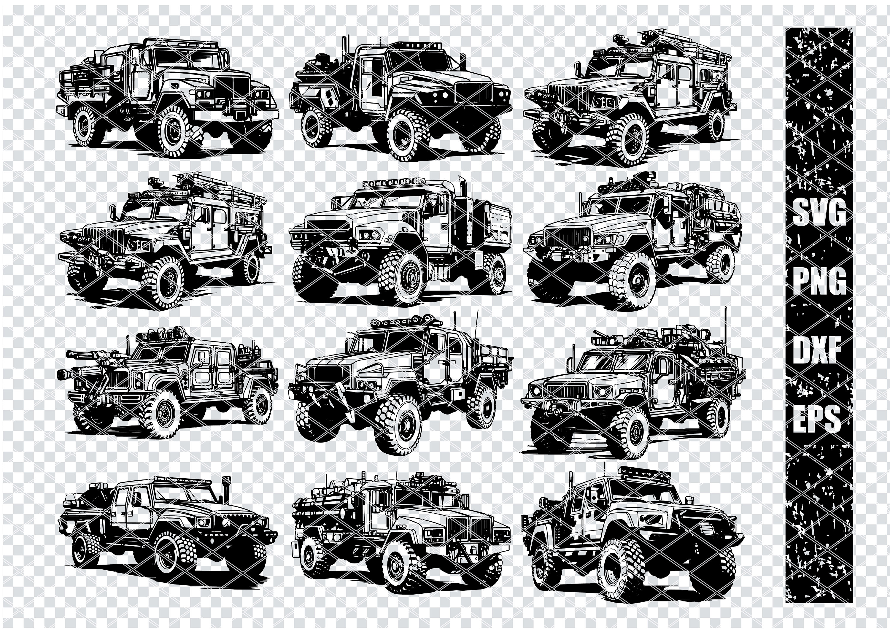 ARMORED BULLETPROOF TRUCK Svg, Military Security Truck Svg Files for ...
