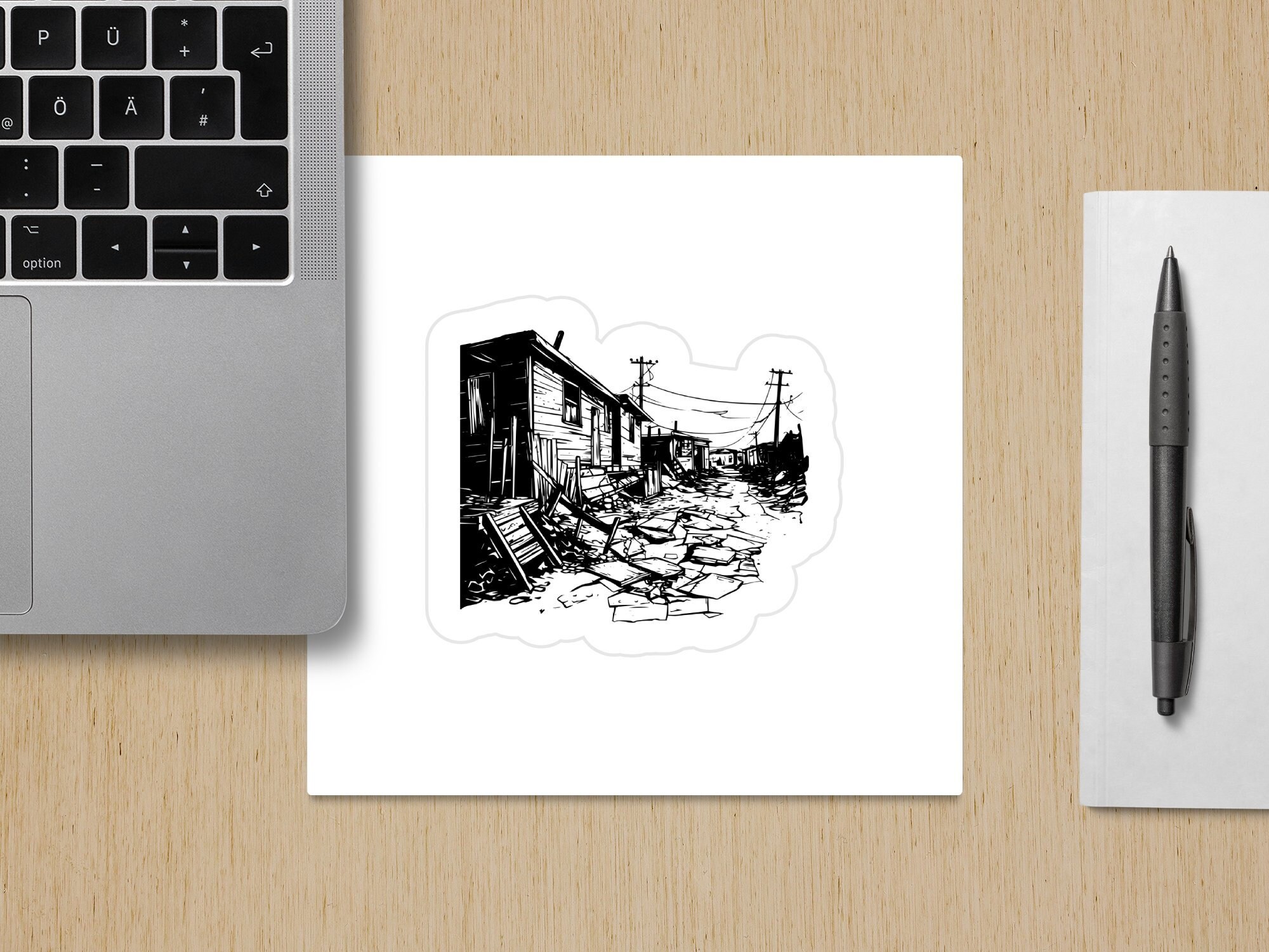 URBAN SLUM NEIGHBORHOOD Svg, Urban Slum Houses Svg Files for Cricut ...