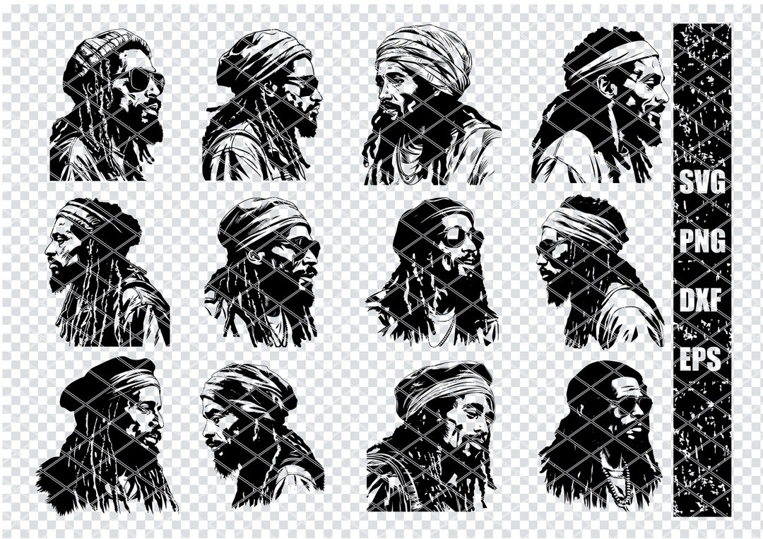 RASTAFARIAN DREADLOCKS SVG, Reggae Man Svg Files for Cricut, Reggae Man ...