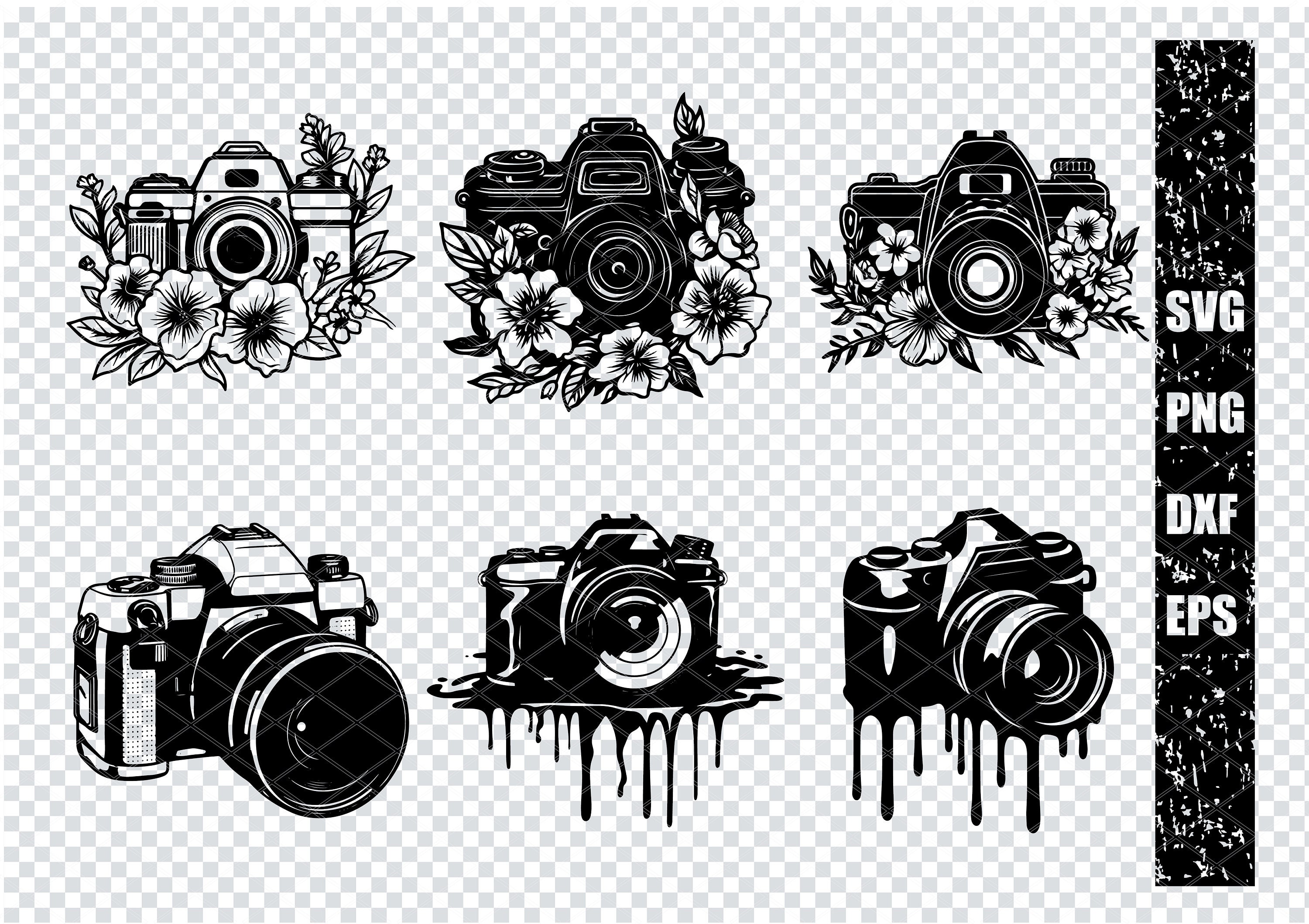 CAMERA SVG, Floral Camera Svg Files for Cricut, Floral Camera Clipart ...