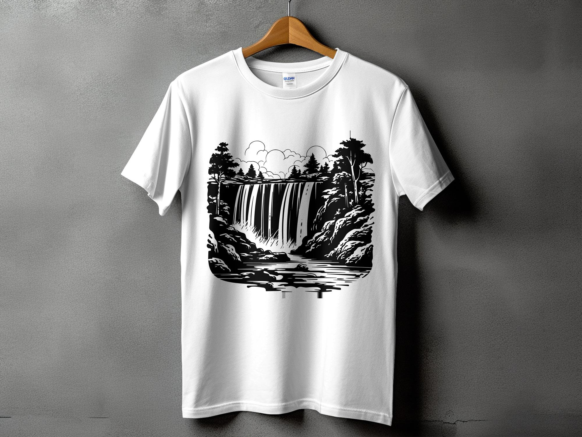 SCENIC WATER FALLS Svg, Cascade Scene Svg Files for Cricut, Rustic ...