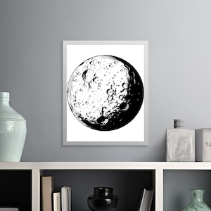 FULL MOON SVG, Lunar Moonlight Svg Files for Cricut, Moon With Crater ...