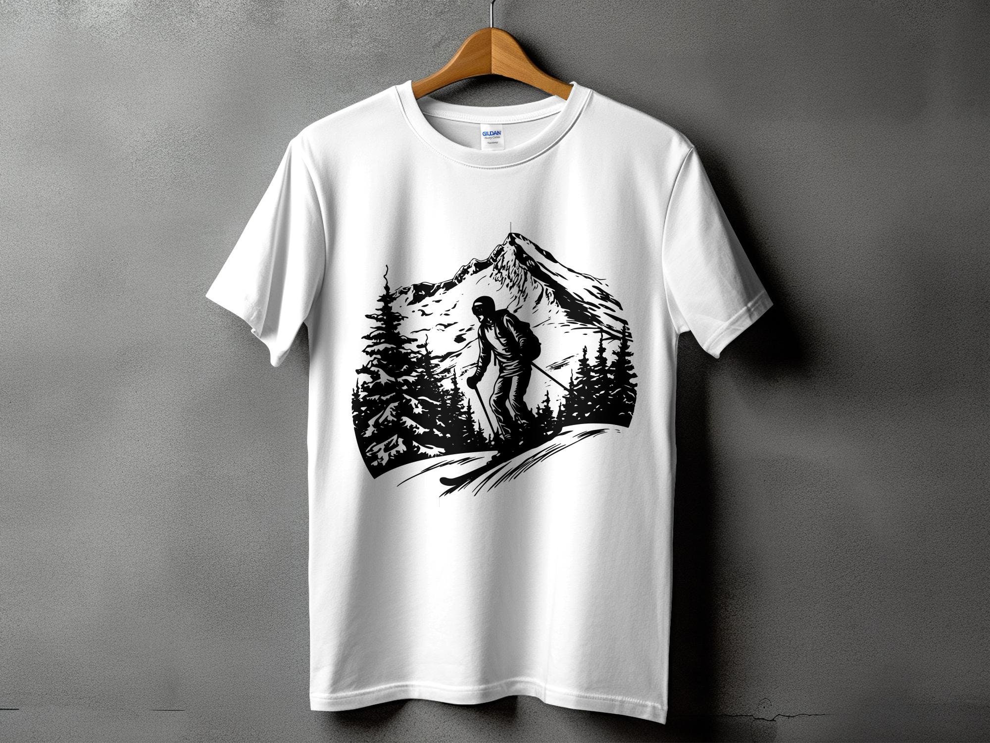 SKIING DOWNHILL SLOPE Svg, Mountain Skiing Svg Files for Cricut, Winter ...