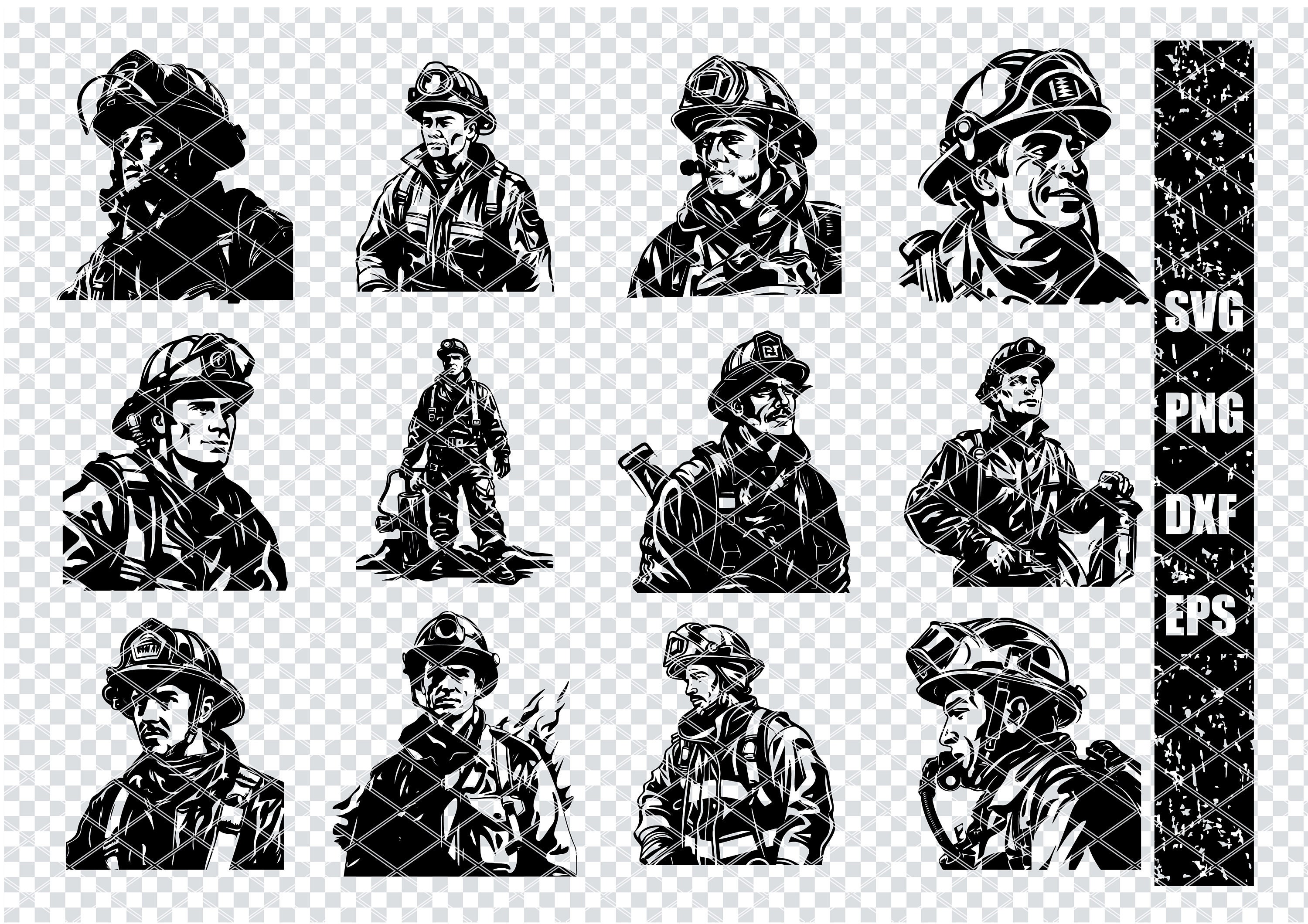 FIREFIGHTER SVG, FIREFIGHTER Svg Files for Cricut, Firefighter Clipart ...