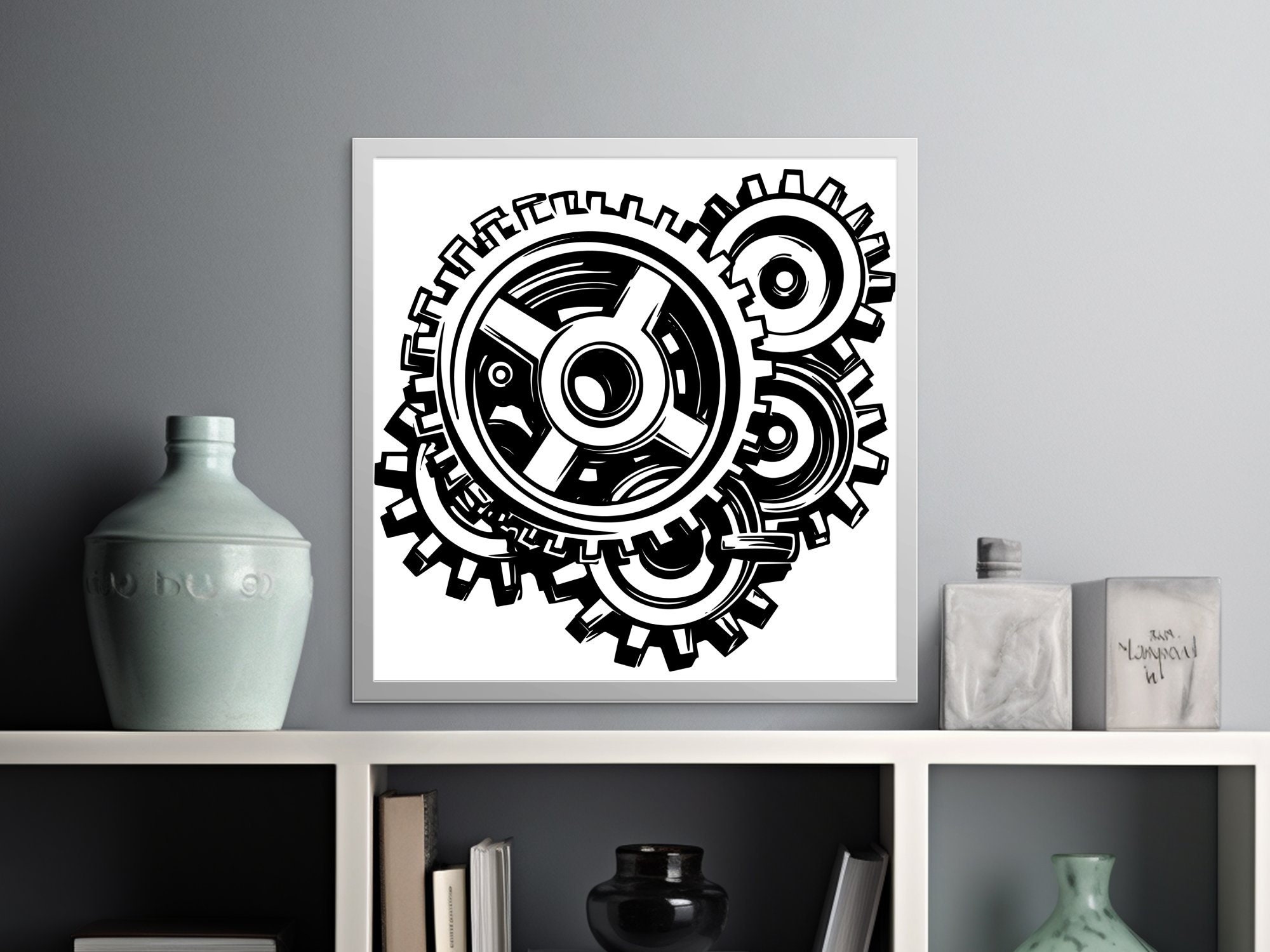 MECHANICAL GEAR SVG, Machine Cogs Svg Files for Cricut, Mechanical ...