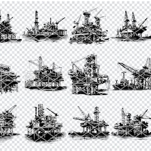 OIL RIG PLATFORM Svg, Offshore Oil Platform Svg Files for Cricut, Oil ...