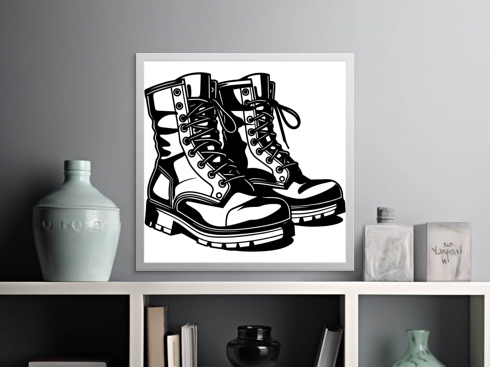 MILITARY COMBAT BOOTS Svg, Tactical Boots Svg Files for Cricut ...